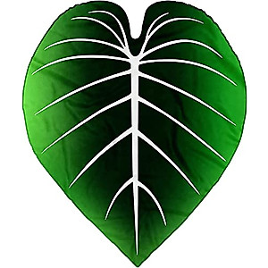 Large Leaf Blanket Green Plant Throw Blankets Soft Fuzzy Leaf Shaped Flannel Throw Decorative Blanket for Plant Lovers Bed Couch Sofa Car