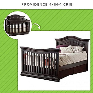 Full-Size Conversion Kit Bed Rails for Sorelle & Lusso Cribs | Multiple Finishes Available - See Description for List of Compatible Cribs (Espresso)