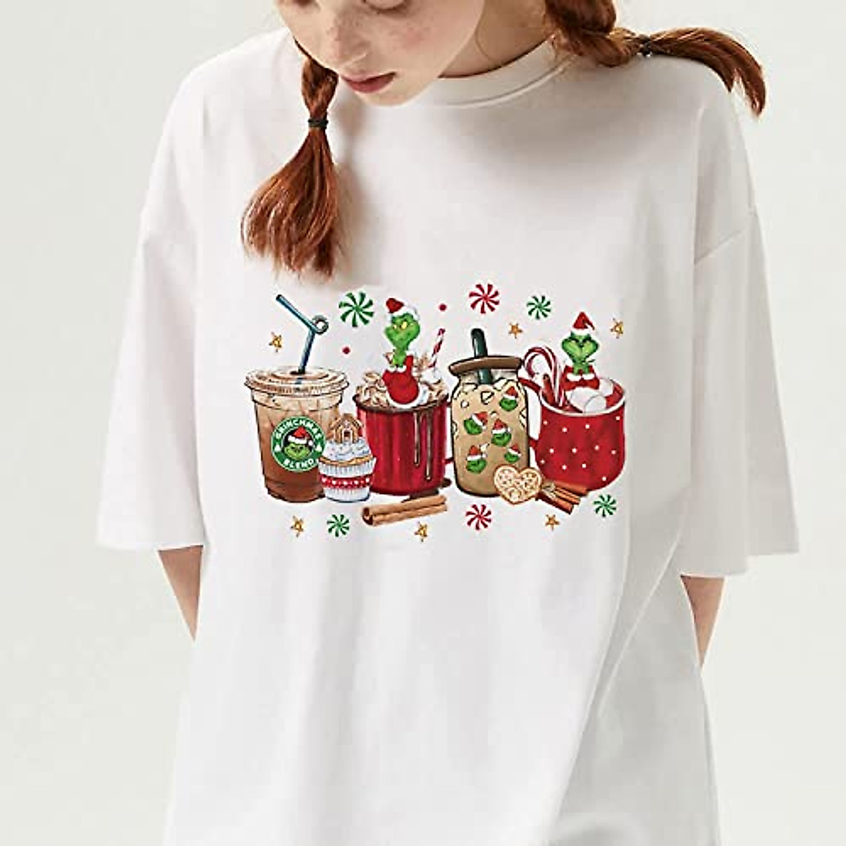 9 Pcs Christmas Iron on Decals Transfer Heat Transfer Design Sticker Iron on Vinyl Patches,Cartoon Christmas Grinch HTV Iron on Transfer Paper for Clothing Hat Pillow Backpack DIY Craft Supplies