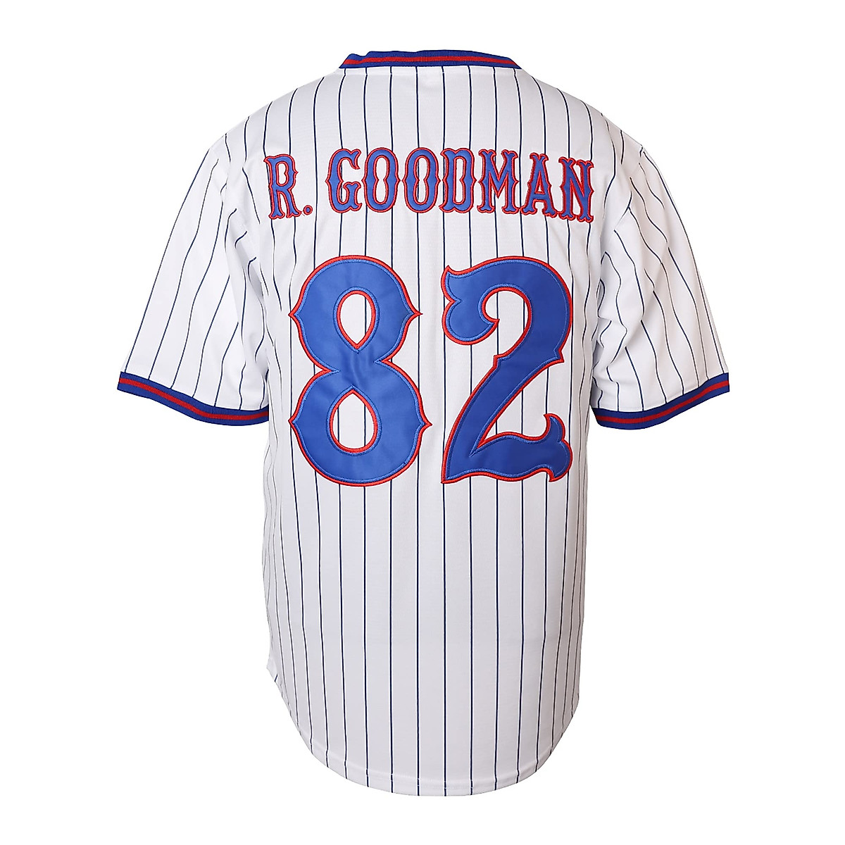 MESOSPERO Benchwarmers Jersey 32 Howie Goodman 68 Reedy 82 Richie Goodman 44 Matthews Men's Pinstriped Baseball Jersey (82 White, X-Large)