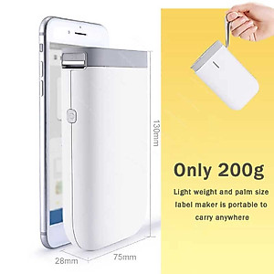 SLNFXC Portable Thermal Label Printer Bluetooth Wireless Fast Printing Mall Home Office Use with Waterproof Label Paper