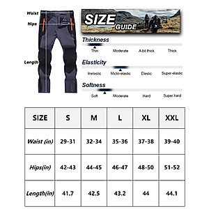 KELOIFUT Men's Hiking Cargo Pants Quick-Dry Outdoor Water Resistant Lightweight Mountain Breathable Zipper Pocket Work Pants Dark Grey L