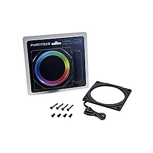 Phanteks PH-FF120RGBP_BK01 Halos RGB Fan Frame High density LEDs RGB 120mm fan mounting ,Black