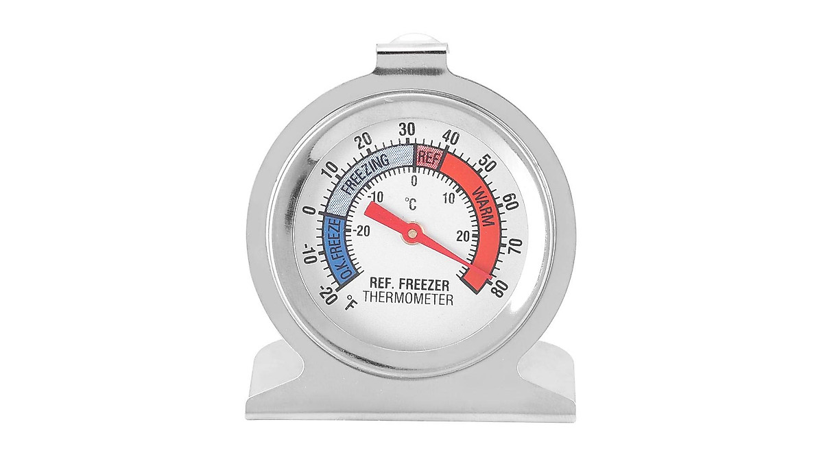 Stainless Steel Freezer Thermometer - Accurate Refrigerator Temperature ...