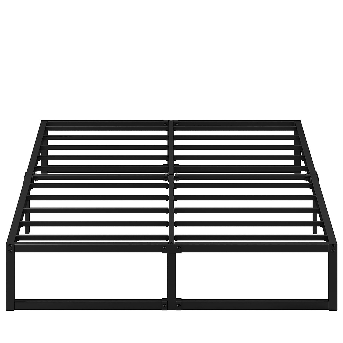 EMODA 12 Inch Full Size Bed Frame Heavy Duty Metal Platform No Box Spring Needed, Easy Assembly Noise Free, Black