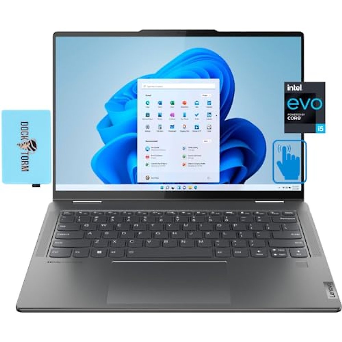 Lenovo Yoga 7i 2-in-1 Laptop 14.0" Touchscreen IPS 2.2K (10-Core i5-1335U Intel Evo Platform, 16GB LPDDR5, 512GB M.2 SSD, Backlit KYB, FP Reader, Thunderbolt 4, WiFi 6E, Win 11P) w/Dockztorm Hub
