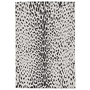 Signature Design by Ashley Samya 8 x 10 Leopard Print Rug, Black & White