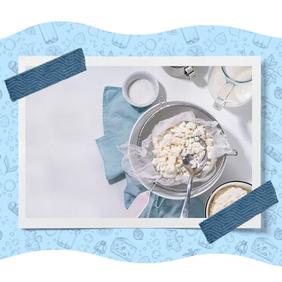Fermentaholics DIY Fresh Cheese Making Kit - Ricotta, Mozzarella, Burrata, Paneer, Cottage Cheese, etc. - Includes Rennet for Cheese Making, Cheese Salt, Citric Acid, Cheese Cloth, & Recipe Booklet