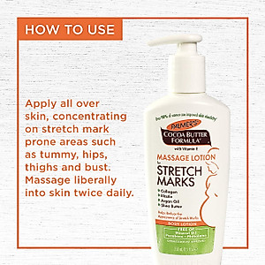 Palmer's Cocoa Butter Formula Massage Lotion For Stretch Marks with Vitamin E and Shea Butter Women Body Lotion, 8.5 Ounce (Pack of 2)
