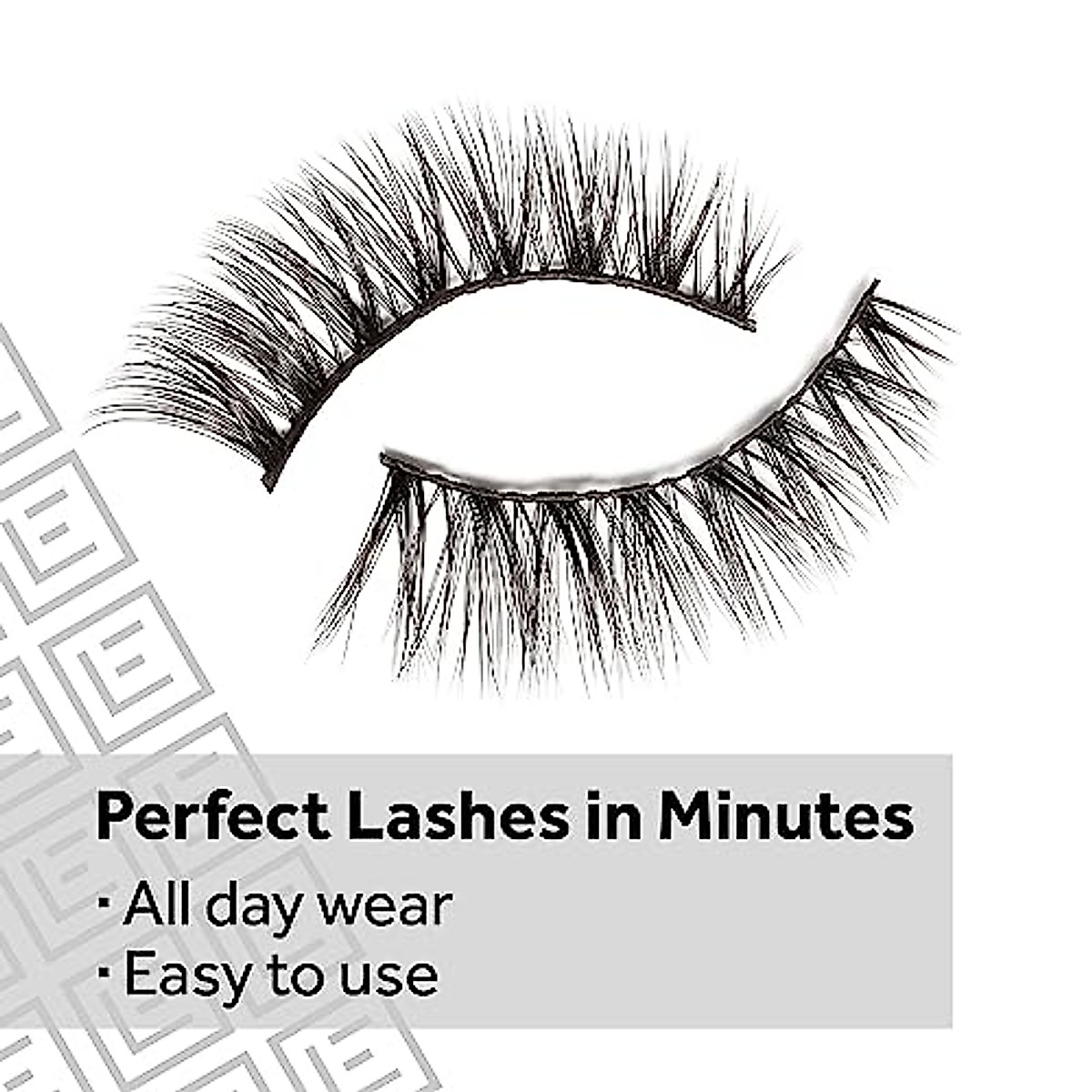 Eylure Line & Lash Kit, 2-in-1 Lash Black Glue Eyeliner and False Lashes, Faux Mink Wispy