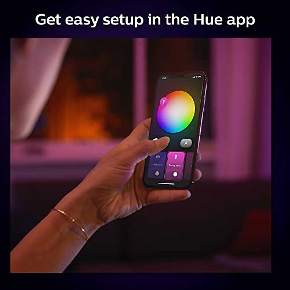 Philips Hue Slim Downlight, White & color Light (Bluetooth Compatible), Voice Control with Alexa, Apple HomeKit & Google Assistant, 6-Pack