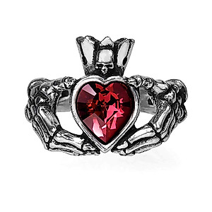 Claddagh By Night Ring (Size Q , US 8.5)