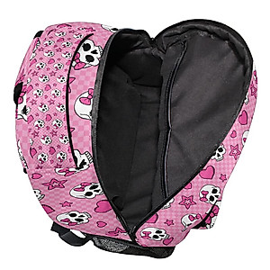 MNSRUU Student Travel School Backpack Pink Skull Girl College Laptop Backpacks Business iPad Tablet Computer Bookbags for Adult Teen One Size
