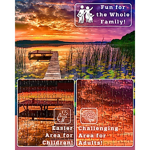 Puzzles for Adults 1000 Pieces - 20x30 in HD Quality Landscape 1000 Piece Puzzle for Adults & Families | Sturdy 2mm Adult Puzzle Pieces | 8 Jigsaw Puzzles Saver Sheets & Full-Sized 1:1 Poster Included