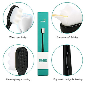 6 Pack Toothbrushes Soft Toothbrushes for Adults Extra Soft Toothbrushes for Sensitive Gums Ultra Soft Toothbrushes with 20000 Bristles for Bleeding Gums Ideal for Elder Pregnant Kids Home Travel