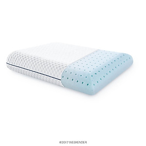 WEEKENDER Gel Memory Foam Pillow - Queen Size - 1-Pack - Medium Plush Feel - Neck & Shoulder Support - For Back, Side, & Stomach Sleepers - Home, Hotel, & Hospital Essentials