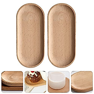 4pcs Rectangular Trays Table Wooden Decoration Appetizers Appetizer Dessert Retro Cuake Japanese Plates Wedding Dish Nut Coffee Tray, Dinne Kitchen Pastries for Bars