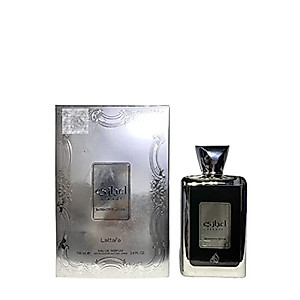 Lattafa Ejaazi Intensive Silver for Unisex Eau de Parfum Spray, 3.4 Ounce