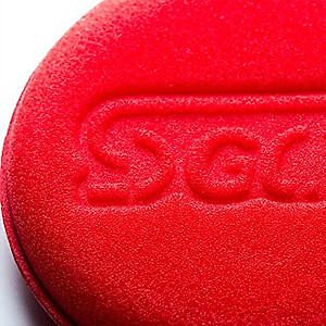SGCB Foam Wax Applicator Pads, Cleaning Pads Set of 6 Soft Round Auto Detailing Foam Applicator Pads 4 Inch Dia Multi-Function Buffing Pads for Waxing Polishing Paint Ceramic Glass Cleaning