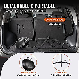 VEVOR Indoor/Outdoor Electric Grill, 1800W 200sq.in Electric BBQ Grill & 2 Zone Grilling Surface, Non-stick Ceramic Coating Plate, Adjustable Temperature, Removable Stand Patio Grill for Party Camping