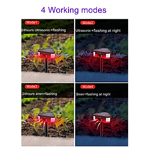 HULPPRE Solar Outdoor Motion Sensor Alarm-Upgraded 360° Motion Detector,3x129db Loud Siren Lamp, 4 Work Modes Strobe Light with Remote,Say Goodbye to The Unwanted Explorers