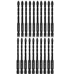 Mgtgbao 10pc 5MM Masonry Drill Bits +Mgtgbao 10pc 6MM Masonry Drill Bits