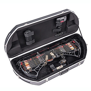 SKB Cases Hunter Series Portable Bow and Arrow Crossbow Case with ABS Hard Plastic Shell Exterior and Comfort Grip Handle, Black
