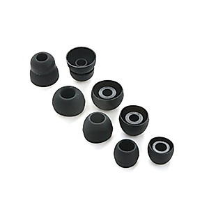 4 Pairs Replacement Eartips Earbuds Eargels Earpads for Powerbeats 2 Wireless Beats by dr dre (Black)