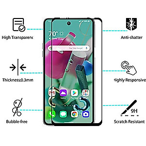 for LG K92 5G Screen Protector Protective Film，[2pack] HD Full Coverage Scratch Resistant Screen Tempered Glass for LG K92