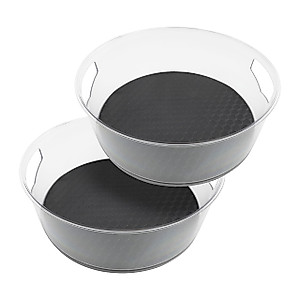 Spectrum Hexa Large Lazy Susan - Set of 2 - Revolving Storage Tray for Refrigerator, Pantry, Cabinet, Table, & Shelf Organization/Perfect for Spices, Condiments, Produce, & More