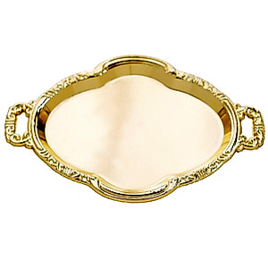 Efavormart 12 Pack - 4.5" Gold Oval Mini Candy Display Tray Favors - Baroque Design for Wedding, Bridal Shower, Baby Shower, Birthday, Candy Jars Decorations