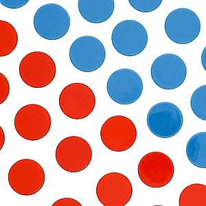 Juvale Plastic Counting Chips for Math, Bingo, Poker (2 Colors, 1 in, 250 Pieces)