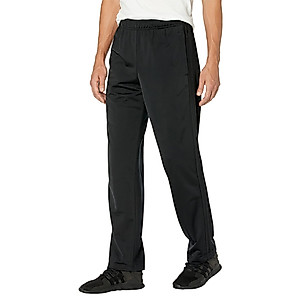 adidas Men's Essentials Warm-up Open Hem 3-stripes Tracksuit Bottoms, Black/Black, X-Large