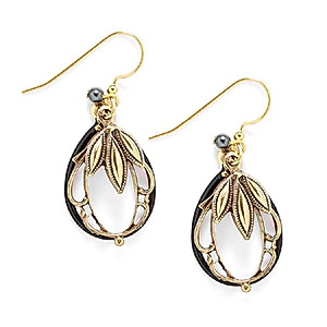 Silver Forest Oval Layered Dangle Earrings One Size