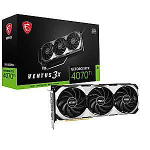 MSI Gaming GeForce RTX 4070 Ti 12GB GDRR6X Extreme Clock: 2655 MHz 192-Bit HDMI/DP Nvlink Tri-Frozr 3 Ada Lovelace Architecture Graphics Card (RTX 4070 Ti Ventus 3X E 12G OC)
