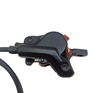 Mountain Bike Hydraulic Brake and Lever - Left Front 850mm Adapter Aluminum Alloy Hydraulic Bike Brakes, Post Mount, Resin Pads, Black