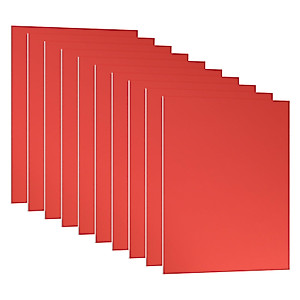 PATIKIL 7x5x1/32inch Anodized Aluminum Sheet, 10Pcs Metal Rectangle Aluminum Plate 0.8mm Thick Engraving Blanks for Laser Engraving DIY Decorative Crafting Home Decoration, Red