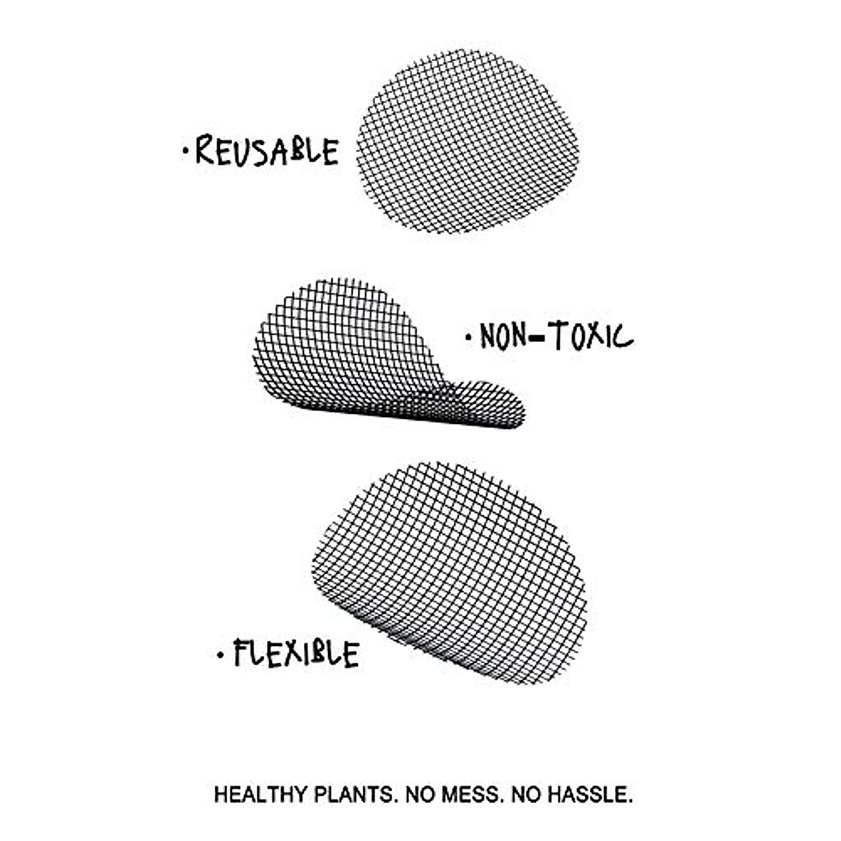 LE TAUCI Flower Pot Hole Mesh Pad, 2" Rounds Drainage Hole, Prevent Soil Loss and Anti-Slip, Bonsai Bottom Grid Mat, Gardening Gifts for Women, 50 Pack