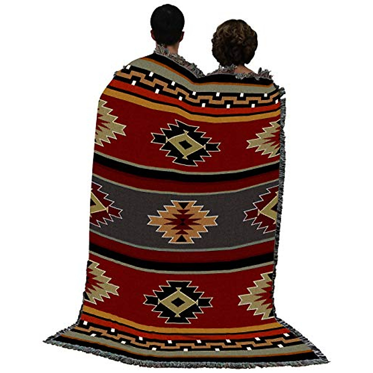 Pure Country Weavers Kaibab Blanket - Southwest Native American Inspired - Gift Tapestry Throw Woven from Cotton - Made in The USA (72x54)