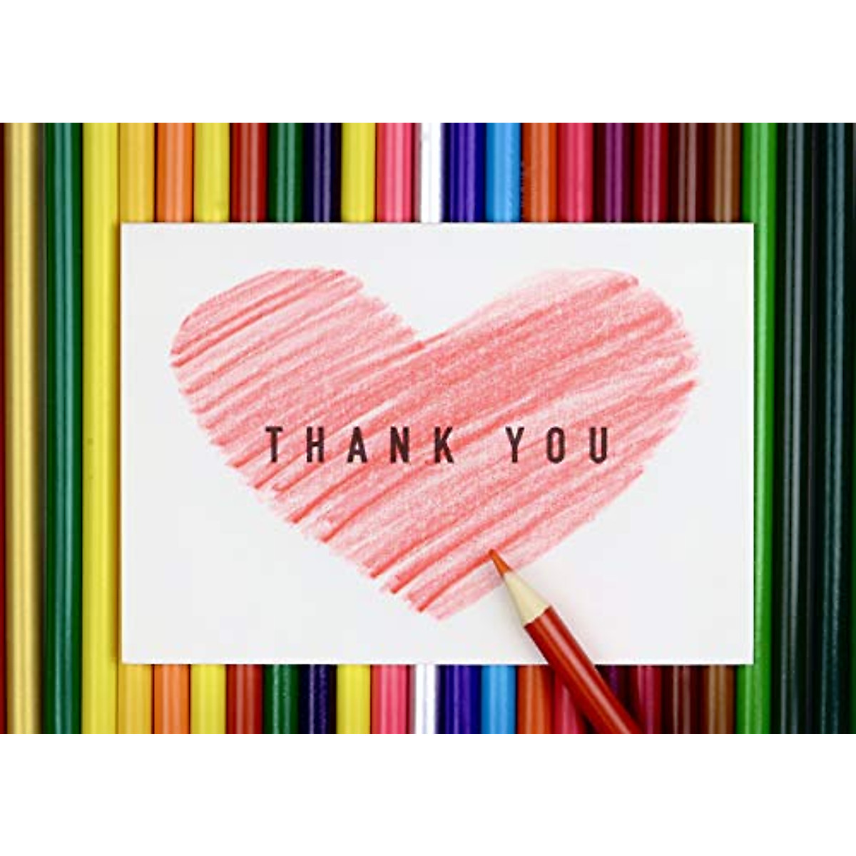 Verbaa 100 Premium Paper Thank You Cards With Self-Seal Envelopes - 2 Designs of Elegant Modern Thank You Cards For Any Occasion - Wedding, Engagement, Funeral, Graduation, Business (100-pack)