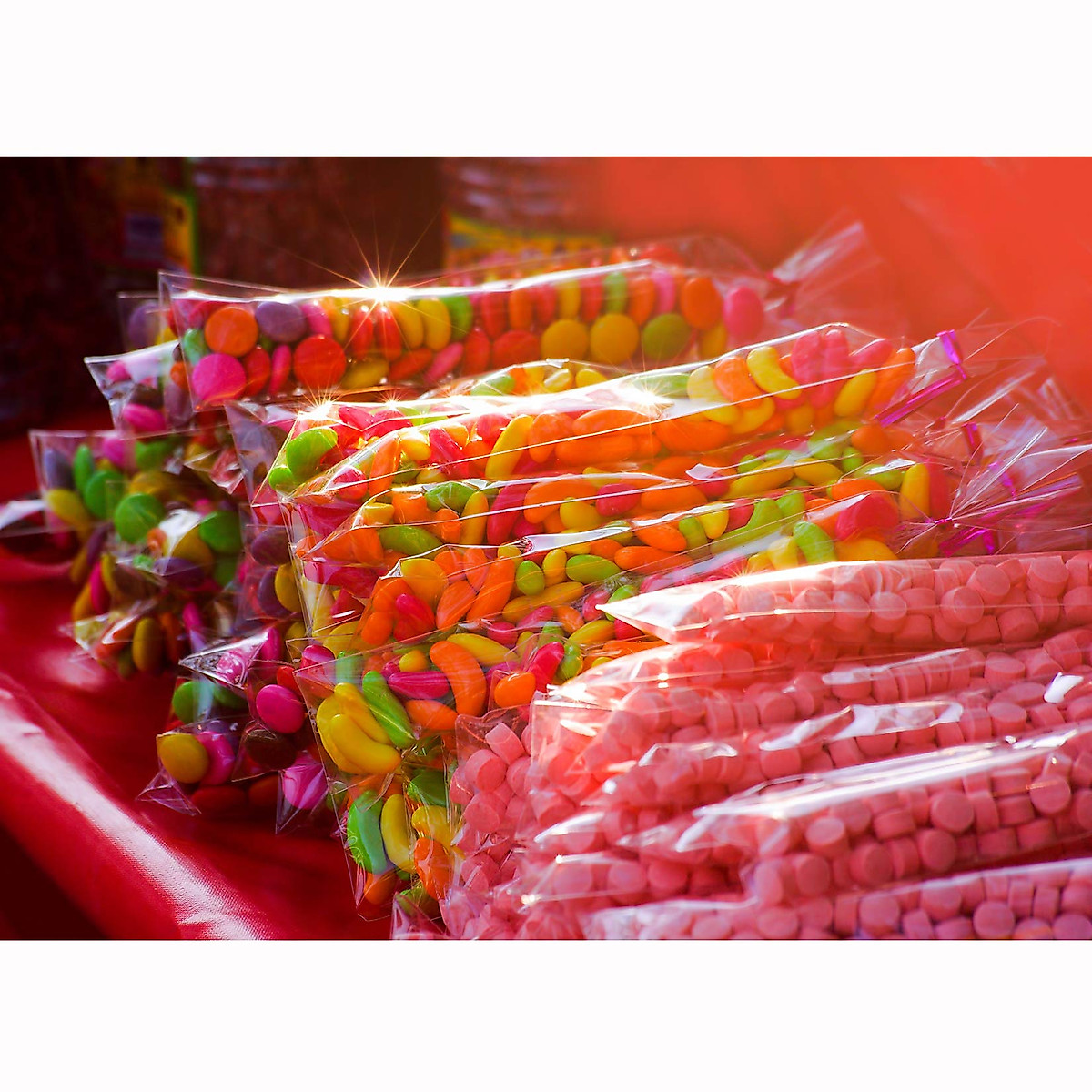 Pretzel Rod Bags, 2x10Inches 200PCs Pretzel Stick Bags, Pretzels Individual Bags with Ties