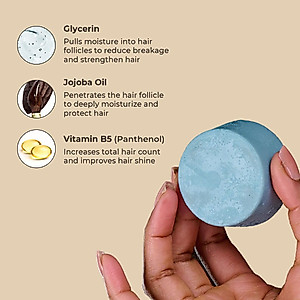 The Earthling Co. Conditioner Bar - Promote Hair Growth, Strengthen & Moisturize All Hair Types - Paraben & Sulfate Free formula with Natural Ingredients for Dry Hair (Vanilla Coconut, 1.8 oz)