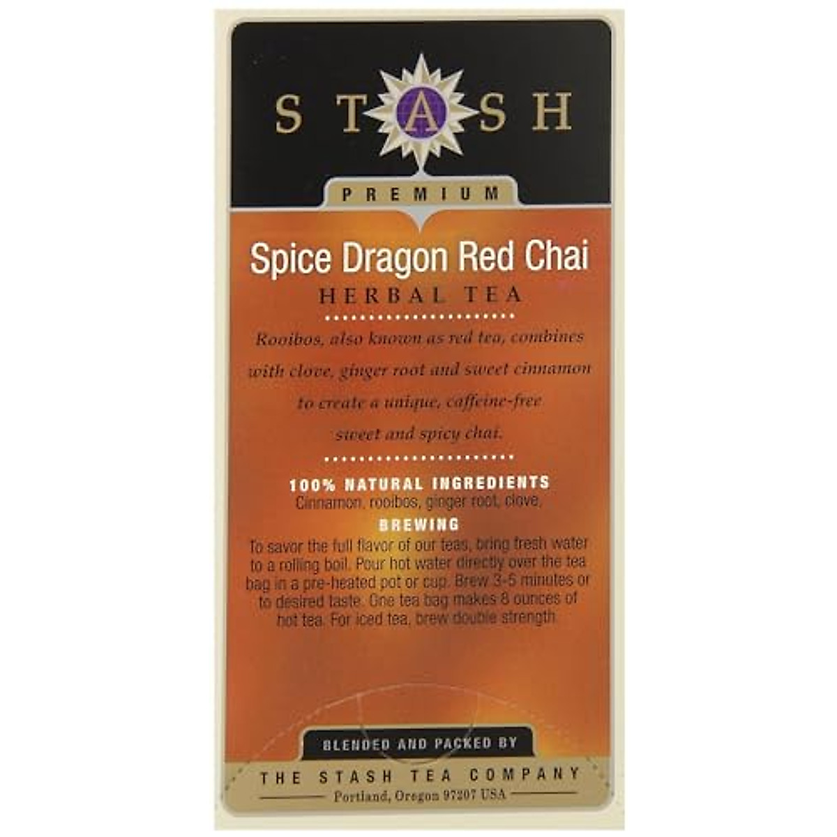 Stash Herbal Tea Caffeine Free Spice Dragon Red Chai - 18 Tea Bags