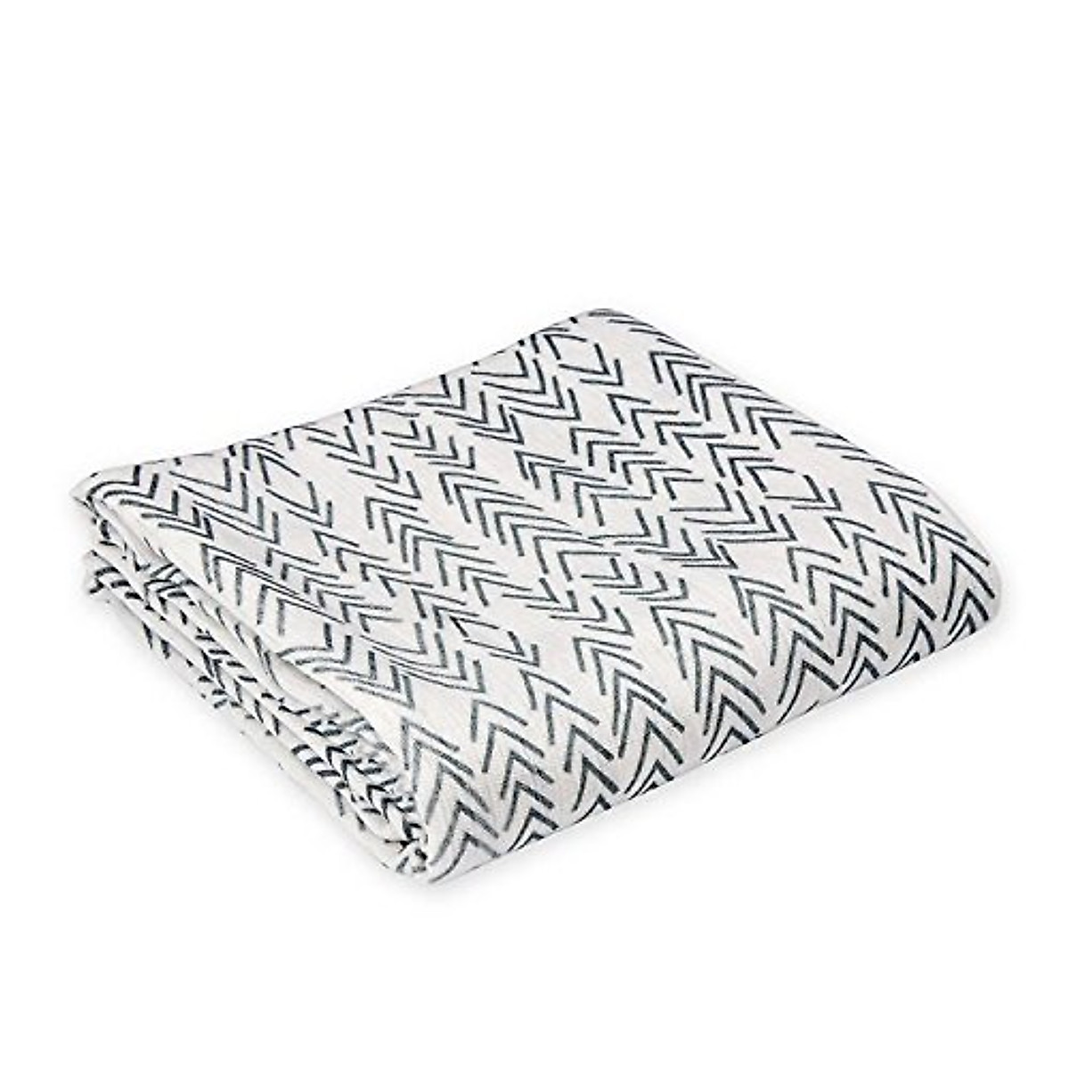 Oliver & Rain Organic Muslin Baby Boy Girl Unisex Swaddle Blankets 2 Pack Receiving Blankets Gray Arrow & Sky Blue