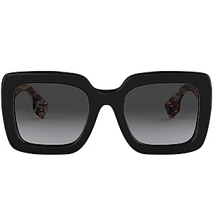 BURBERRY BE 4284 3803T3 Black Plastic Square Sunglasses Grey Gradient Polarized Lens