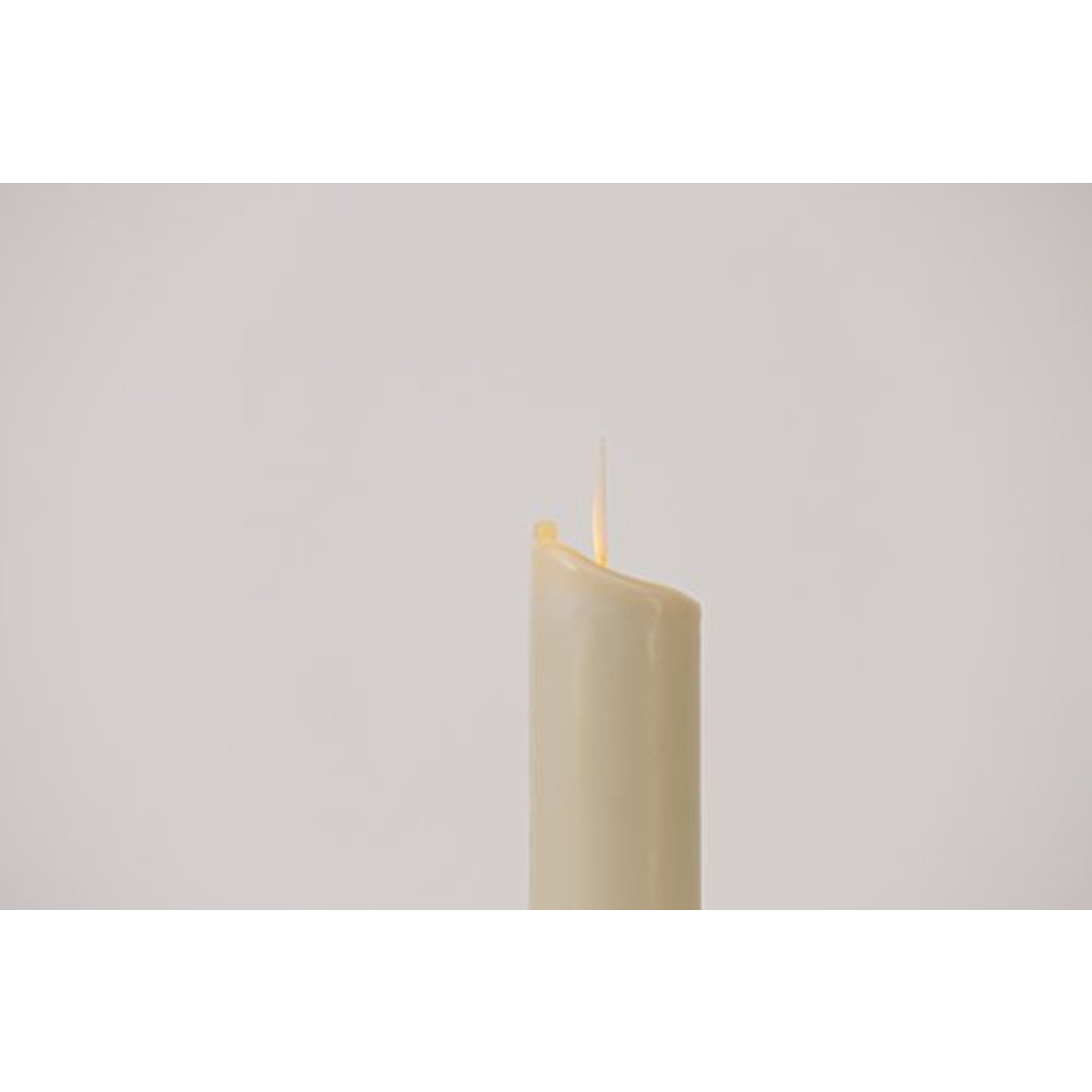 1 in. W x 8 in H Classic Wax Dip Taper 2 pc. Ivory No Scent