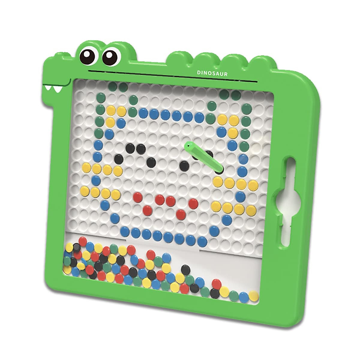 Magnetic Drawing Board for Toddlers & Kids, Rylieditason Montessori Educational Preschool Toy, Large Doodle Board with Magnetic Pen and Beads, Travel Toys for 3 4 5 6 Year Old Boys Girls (Green)