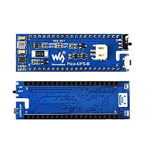 UPS Module B for Raspberry Pi Pico Board Uninterruptible Power Supply UPS HAT Power Management Expansion Board 5V,Monitoring Battery Operating Status via I2C Bus