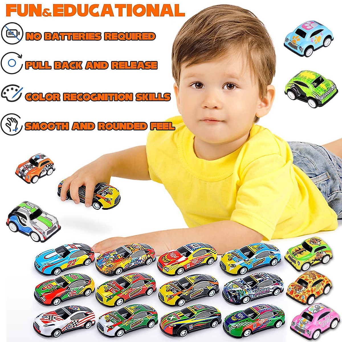 Qiuttnqn 50 PCS Mini Pull Back Cars,Fun Bulk Race Car Set,Mini Die-Cast Race Cars for Kids,Carnival Prizes for Boys and Girls,Christmas,Birthday,Party Gifts,Party Favors