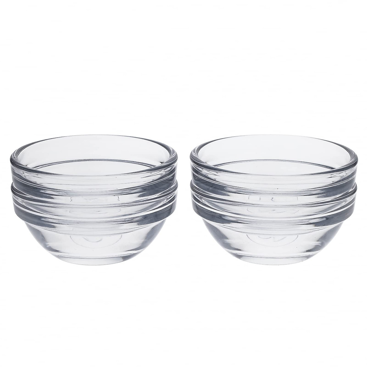Beille Cooking Baking Supplies Small Glass Pinch Bowl Ramekin Kitchen Essential, 4pc
